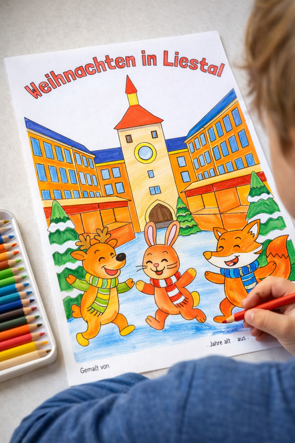 Weihnachtliche Malaktion für Kinder - Zentrums-Management Liestal